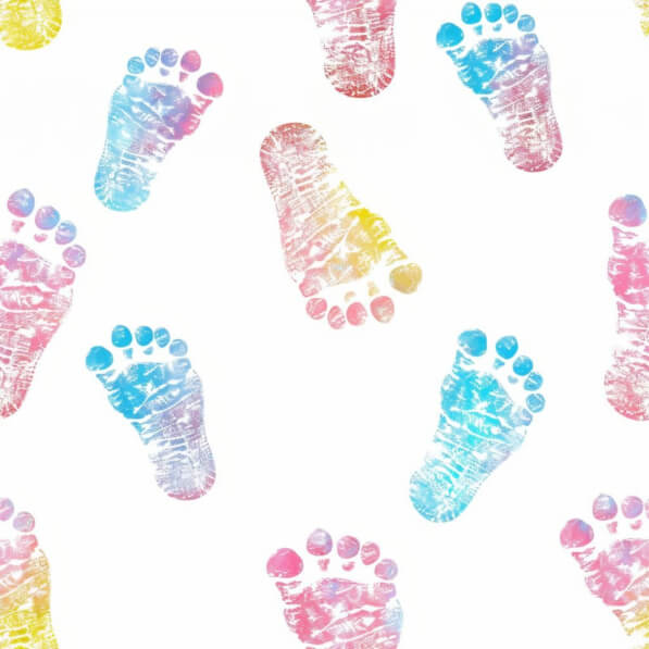 Download Colorful Baby Footprints Seamless Pattern Patterns Online ...