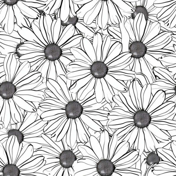 Download Black and White Daisy Seamless Pattern Patterns Online ...
