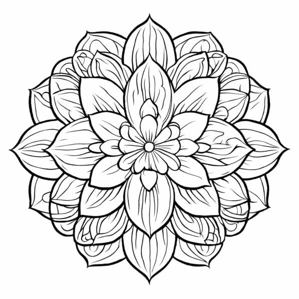 Download Mandala Bloem Kleurplaat Kleurplaten online op Creative Fabrica