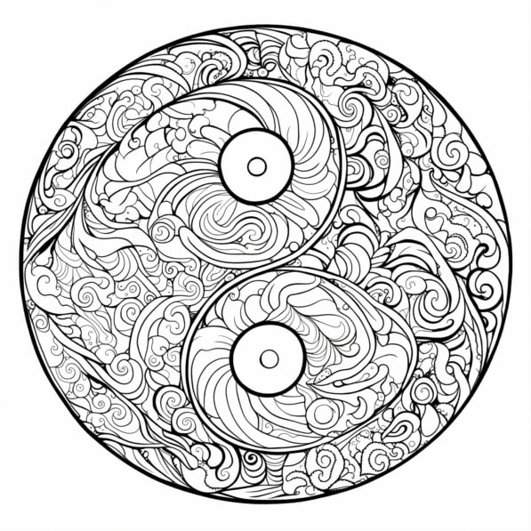 Download Intricate Yin Yang Symbol Kleurplaat Kleurplaten online op ...