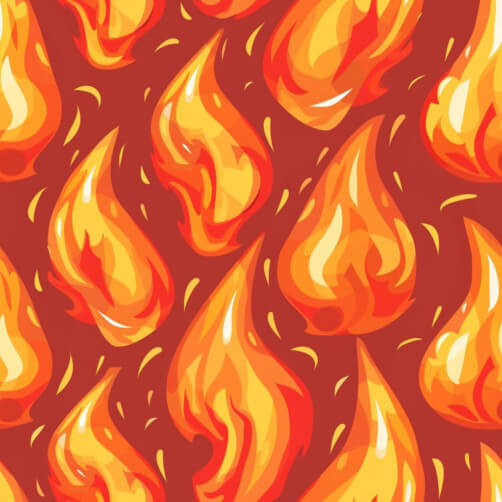Download Seamless Pattern of Orange Fire Flames on Red Background ...