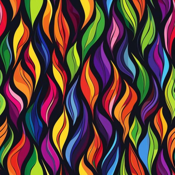 Download Colorful Wavy Lines Pattern on Black Background Patterns ...