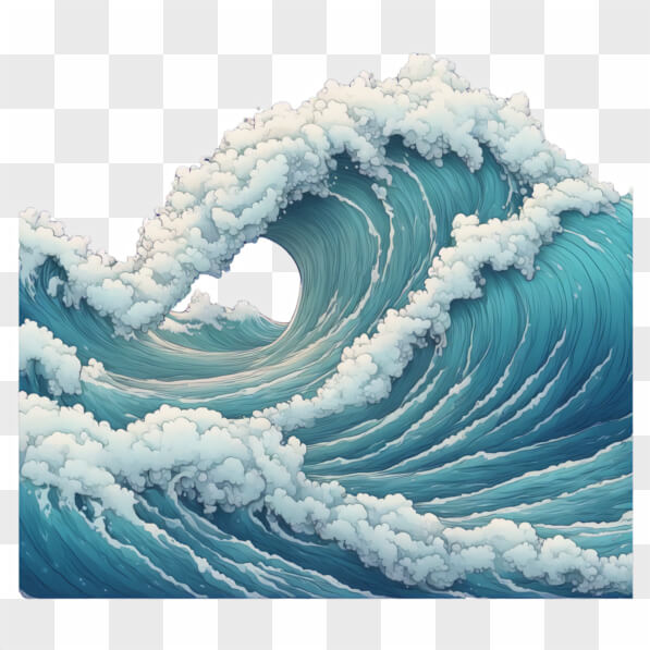 Descarga Ilustración de Ola Azul Cartoons En Línea - Creative Fabrica