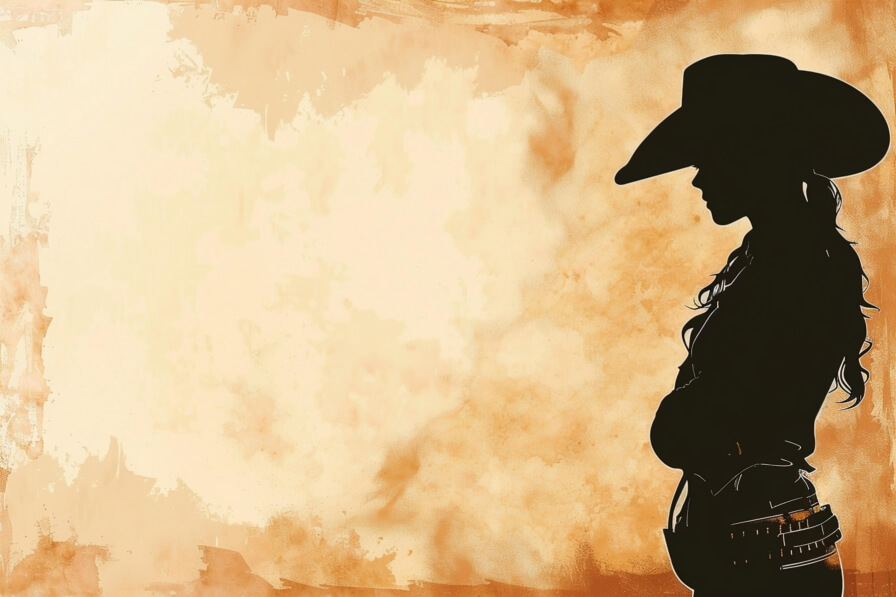 Download Cowgirl Silhouette in Western Setting Backgrounds Online ...