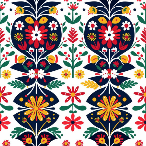 Download Traditional Folk Art Floral Pattern Patterns Online - Creative ...