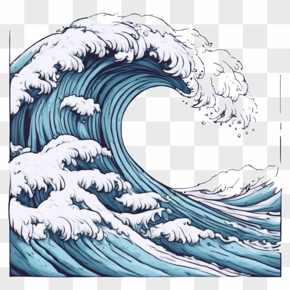 Télécharger Illustration de la Grande Vague au large de la Côte de ...