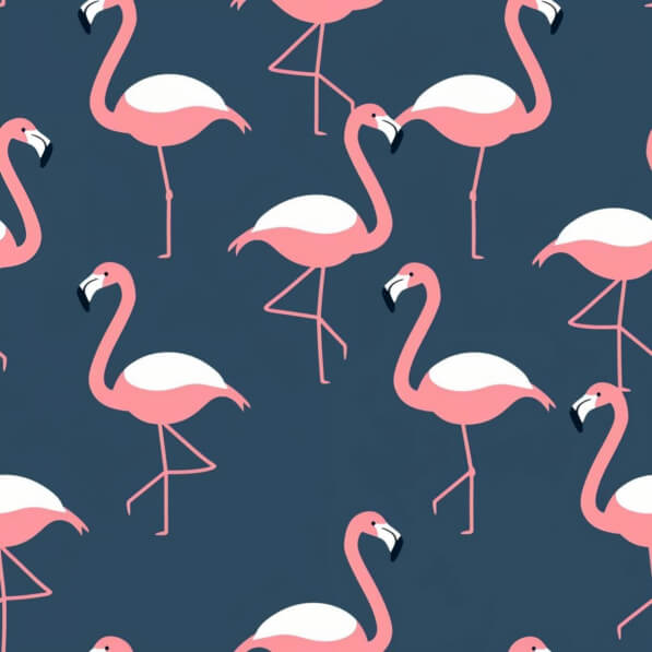 Descarga Patrón Continuo de Flamencos Rosados en Fondo Azul Patrones En ...