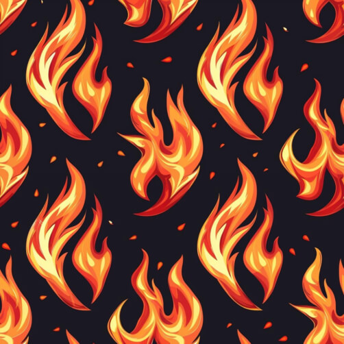 Download Seamless Fire Flames Pattern on Black Background Patterns ...
