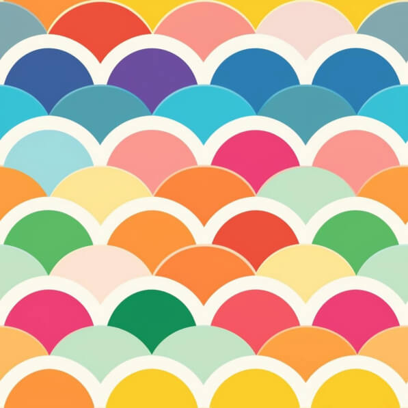 Download Colorful Abstract Pattern of Scalloped Circles Patterns Online ...