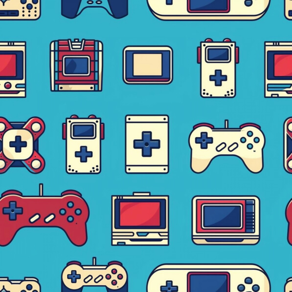 Download Seamless Retro Gaming Devices Pattern Patterns Online ...