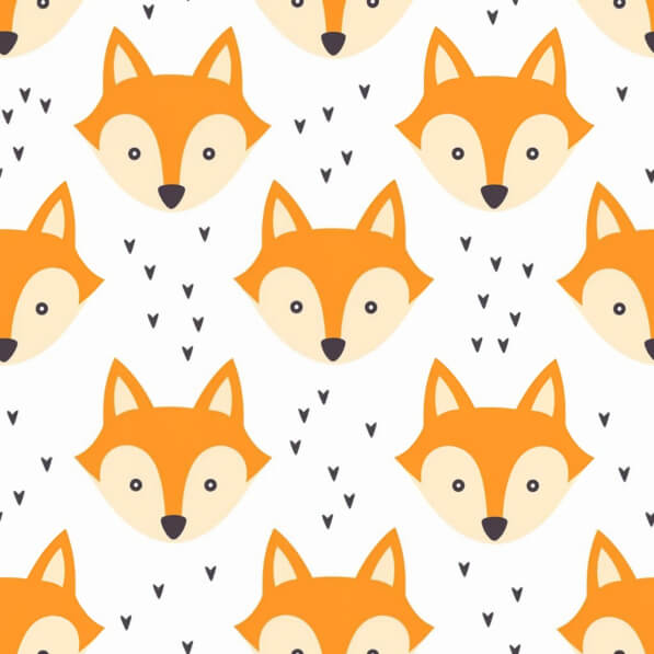 Download Fox Seamless Pattern on White Background Patterns Online ...