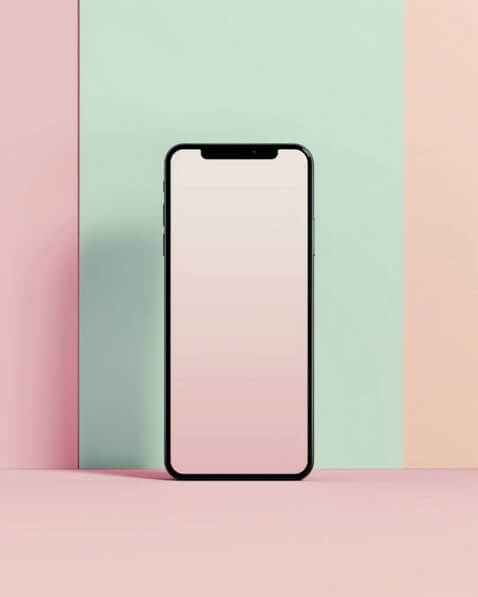 Download iPhone X on Colorful Geometric Background Mockups Online ...