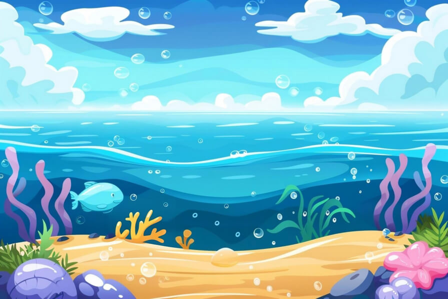 Download Colorful Underwater Scene with Fish, Corals, and Seaweed ...