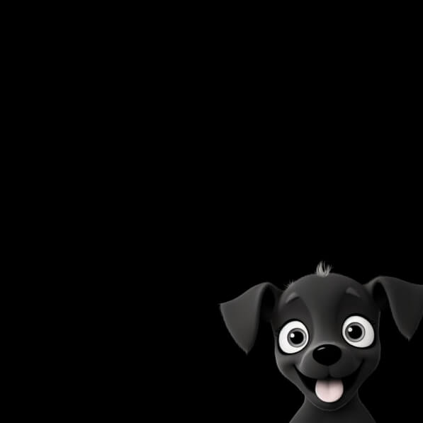 Descarga Perro Negro de Dibujos Animados en Fondo Negro Fondos En Línea ...