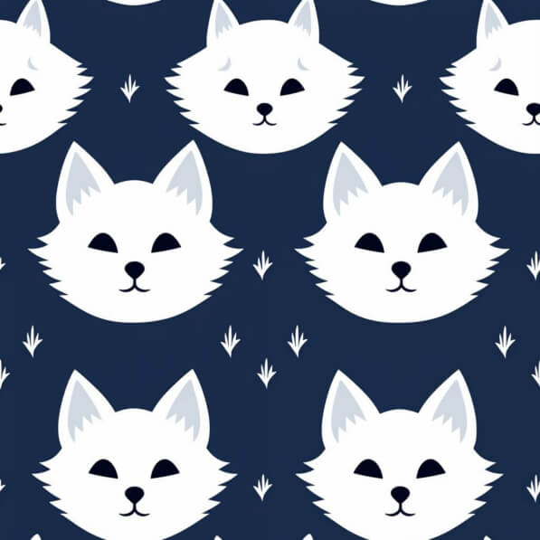 Download Seamless White Cat Pattern Patterns Online - Creative Fabrica
