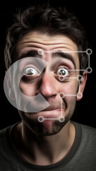 Download Portrait of a Man with Wide-open Eyes Stockphotos Online ...