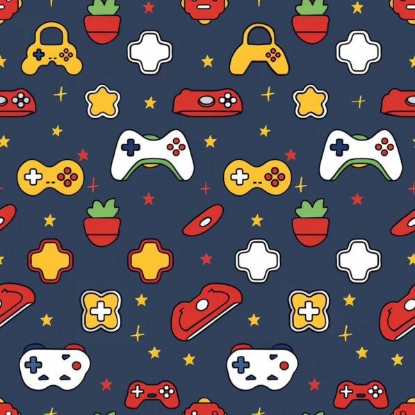 Download Colorful Video Game Controllers Seamless Pattern Patterns ...