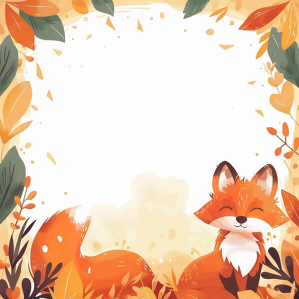 Download Orange Fox in Autumn Leaves Backgrounds Online - Creative Fabrica