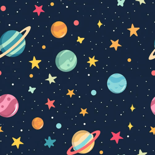 Download Seamless Space Pattern of Planets, Stars, and Moons Patterns ...