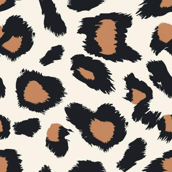 Télécharger Motif de taches de léopard noir et brun sur fond blanc ...