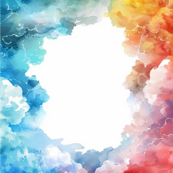 Download Colorful Abstract Cloud Frame Watercolor Background ...