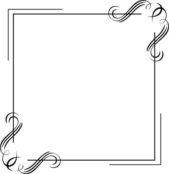 Download Black and White Scroll Design Frame Frames Online - Creative ...