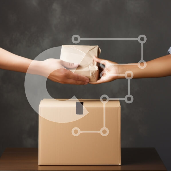 Download Two People Handing a Cardboard Box Stockphotos Online ...