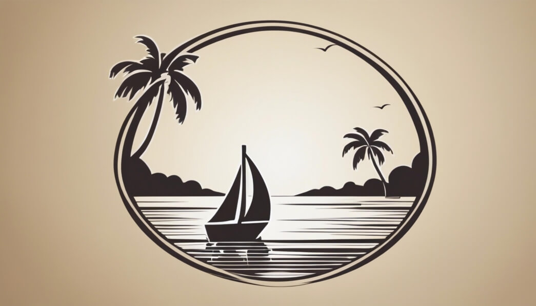 Scarica Barca che naviga nell'oceano con palme e gabbiani Sfondi Online ...