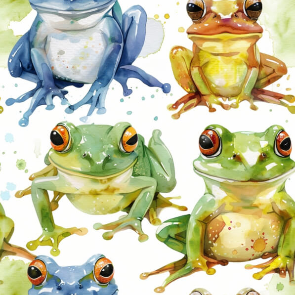 Download Colorful Frog Seamless Pattern Patterns Online - Creative Fabrica