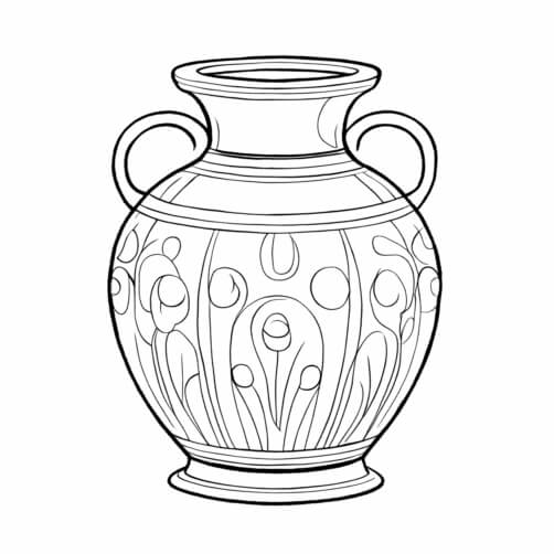 Descarga Dibujo de un Jarrón Vacío Páginas para colorear En Línea ...