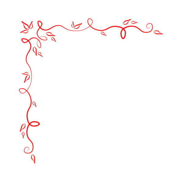 Download Red Frame with Leaves and Vines Borders & Corners Online ...