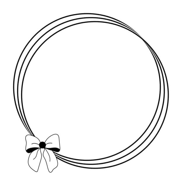 Download Black and White Circle Frame with Bow Frames Online - Creative ...