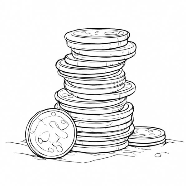 Download Stack of Coins Educational Drawing Coloring pages Online ...