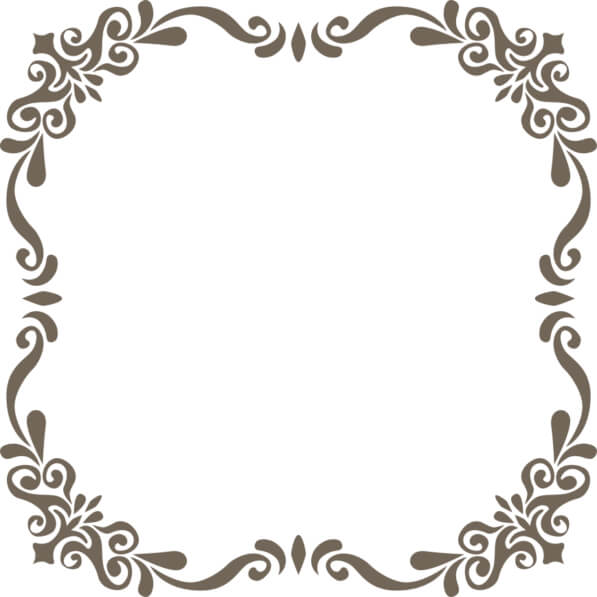 Descarga Marco ornamental marrón con diseños florales Marcos En Línea ...