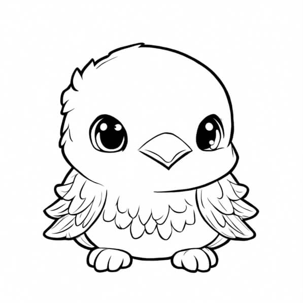 Download Small Bird Coloring Page Coloring pages Online - Creative Fabrica