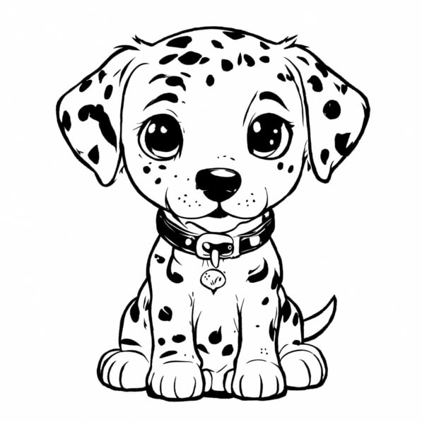 Download Adorable Dalmation Puppy Coloring Page Coloring pages Online ...