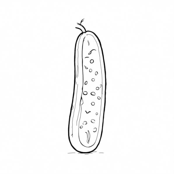 Download Black and White Pickle Drawing Coloring pages Online ...