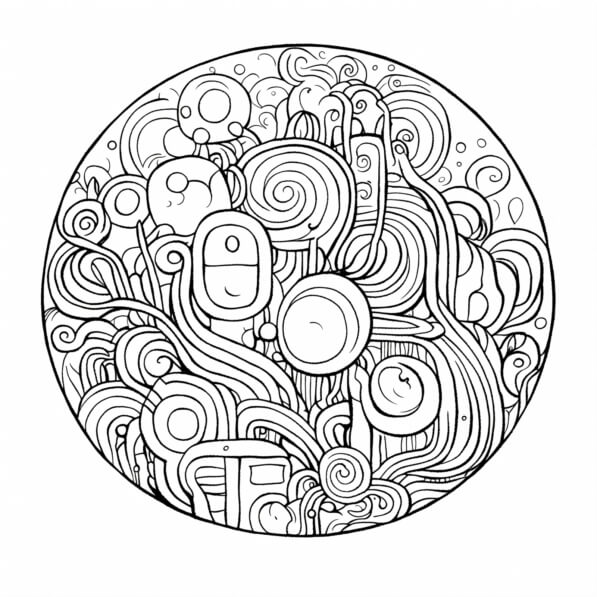 Download Abstracte Kunst Kleurplaat Kleurplaten online op Creative Fabrica