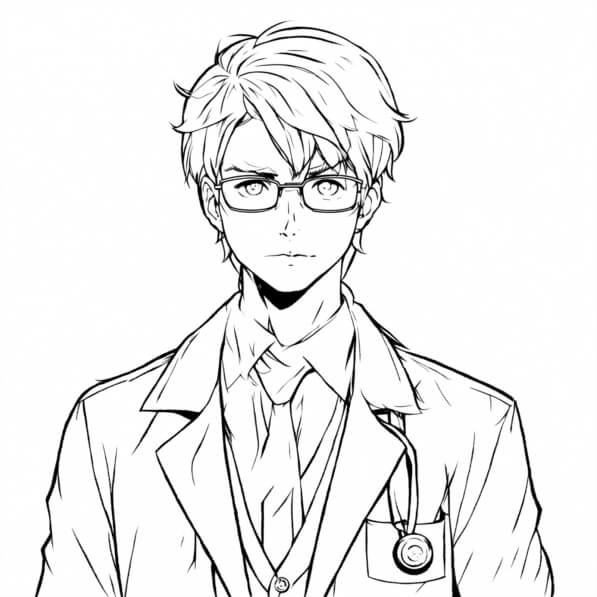 Descarga Personaje de Anime Doctor en Entorno Médico Páginas para ...