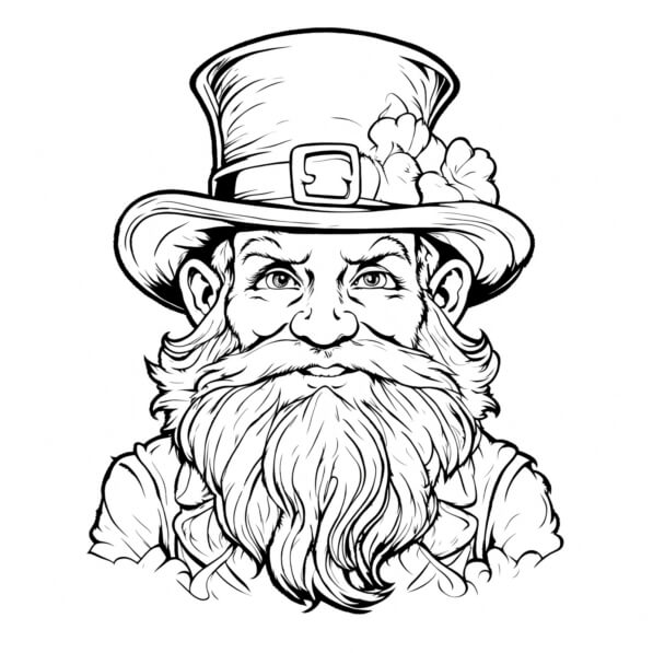 Download St. Patrick's Day Leprechaun Coloring Page Coloring pages ...