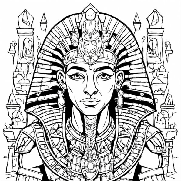 Download Egyptian Pharaoh Coloring Page Coloring pages Online ...