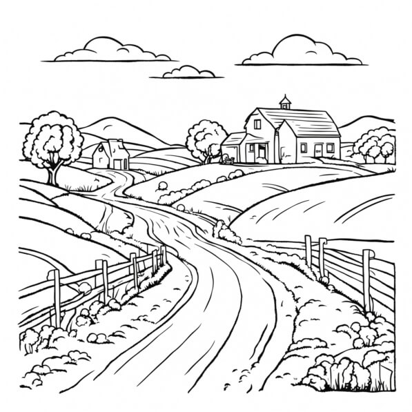 Download Educational Country Road Coloring Page Coloring pages Online ...