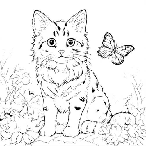 Free Cat Dog Coloring pages - Download Printable Cat Dog Coloring ...