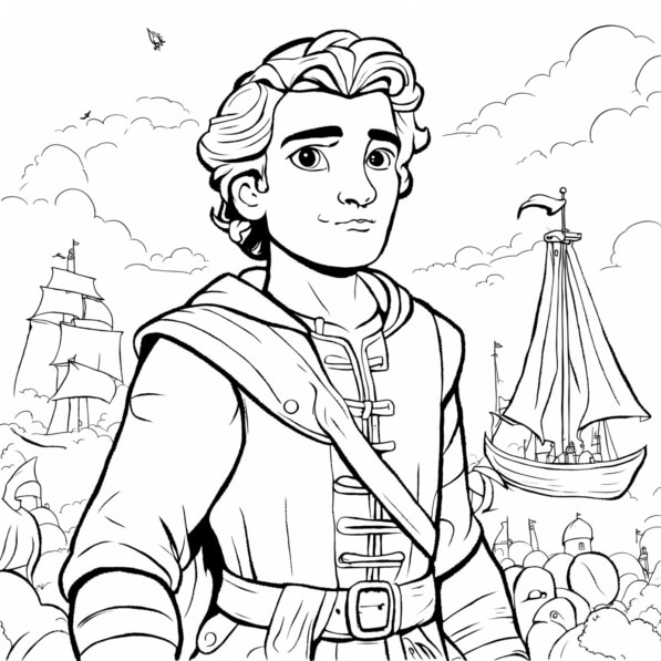 Download Boy with Disney Characters Coloring Pages Coloring pages ...