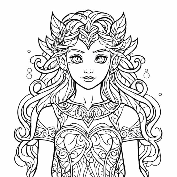 Download Ancient Greek Goddess Coloring Page Coloring pages Online ...