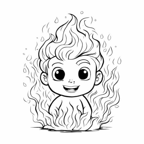 Download Black and White Drawing of Fire on Ground Coloring pages ...