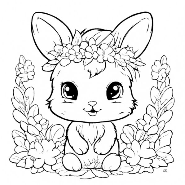 Download Spring Bunny Rabbit Coloring Page Coloring pages Online ...