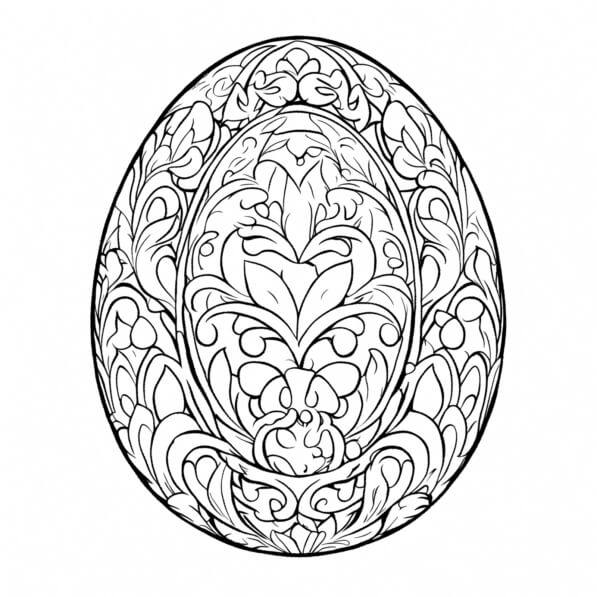 Download Intricate Easter Egg Coloring Page Coloring pages Online ...