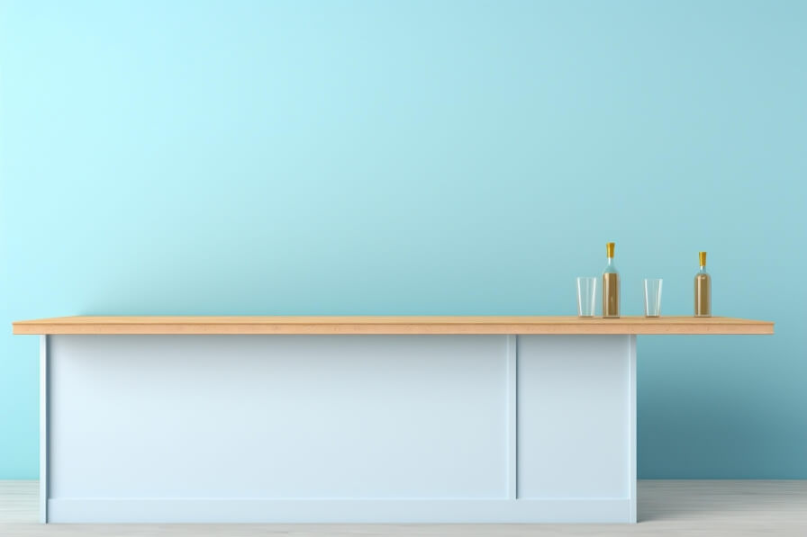 Download Wooden Bar Counter with Glasses Mockups Online - Creative Fabrica