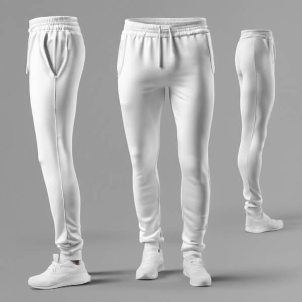 Download White Jogging Pants Front and Back Views Mockups Online ...